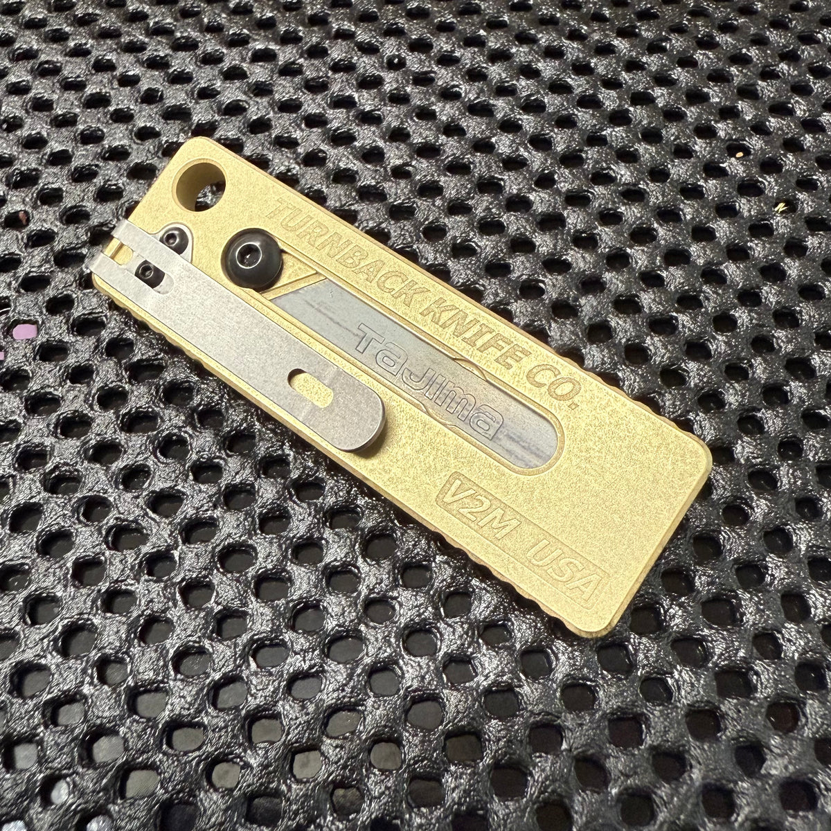 TBK-V2M - BRASS – TURNBACK KNIFE CO.