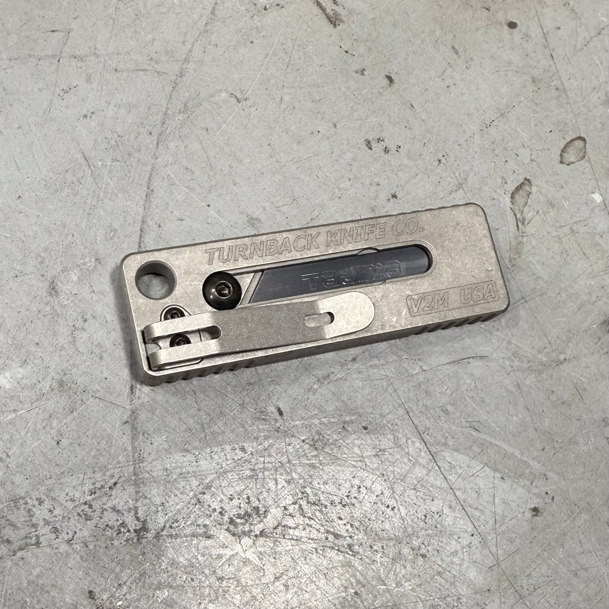TBK-V2M - TITANIUM – TURNBACK KNIFE CO.